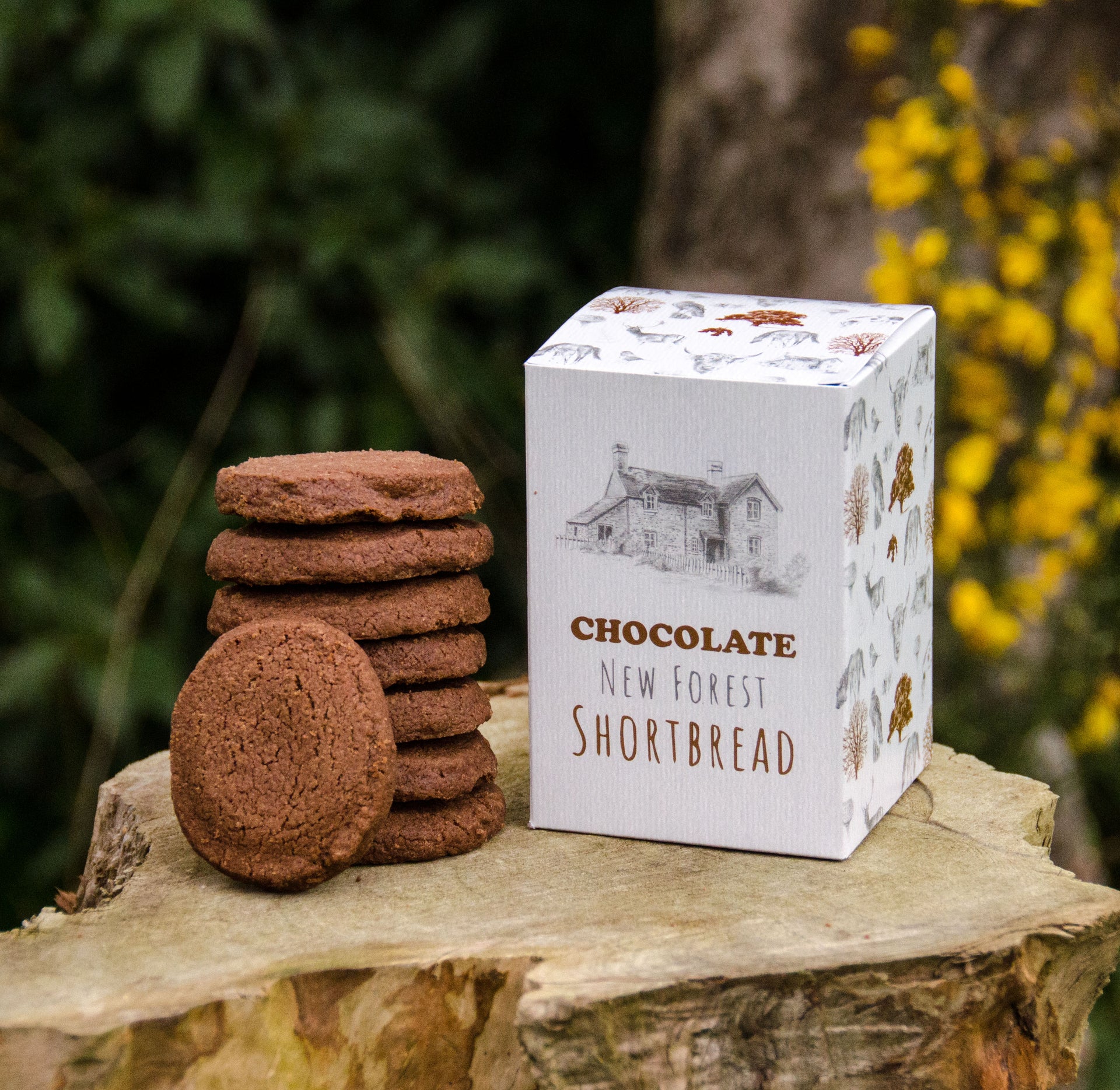 Chocolate flavoured New Forest Shortbread