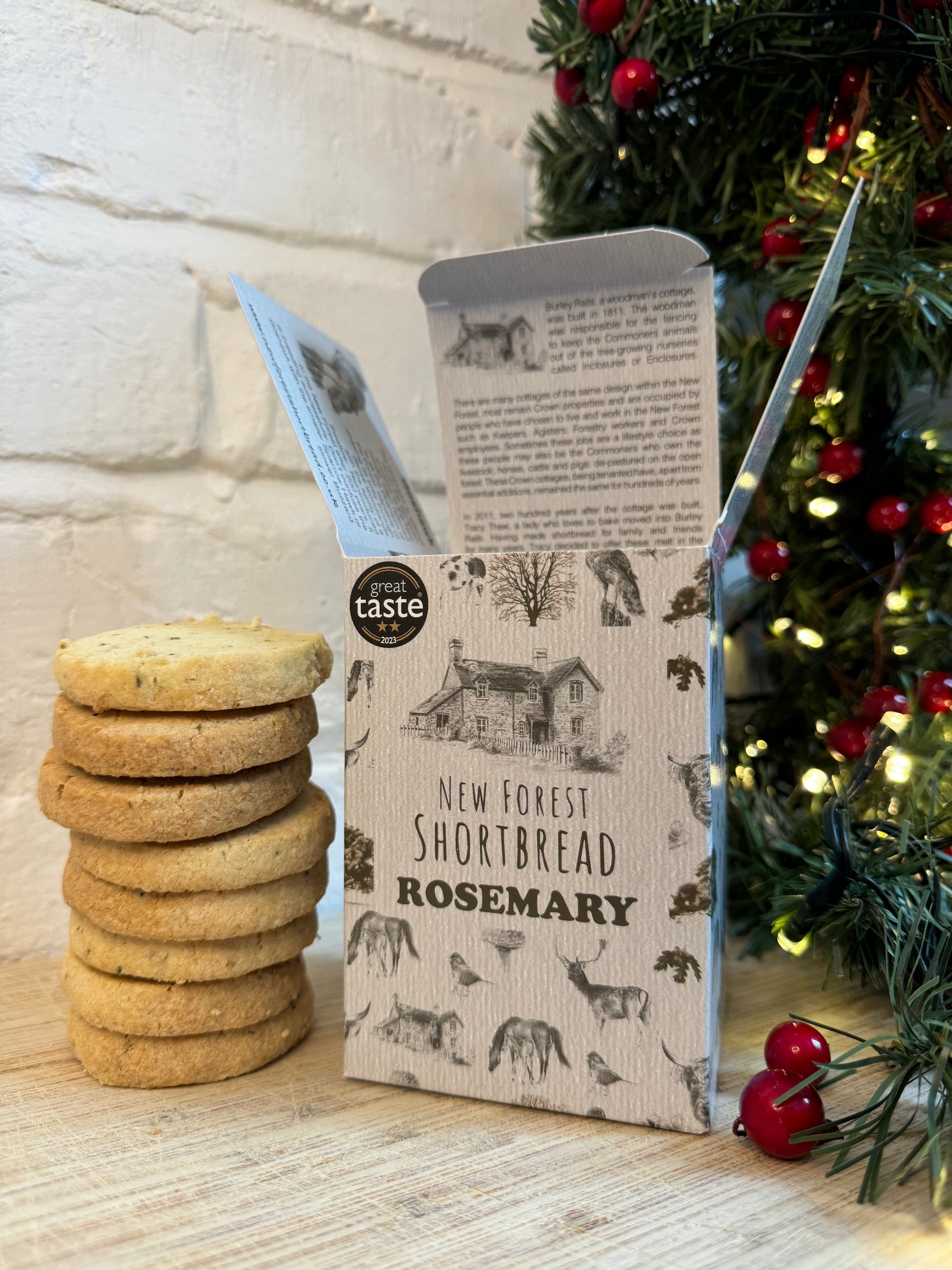 Rosemary Flavoured New Forest Shortbread - Box of 8 | All Butter ...